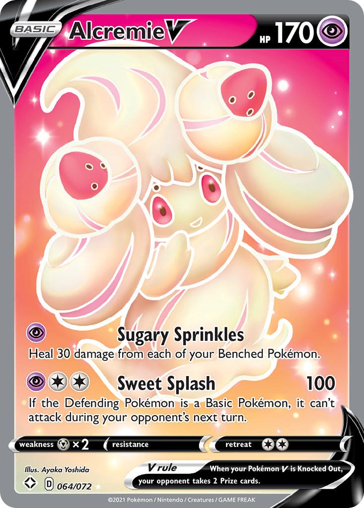Alcremie V (Full Art) - Shining Fates - Pokemon