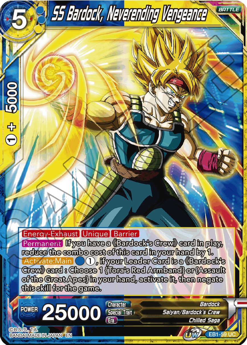 SS Bardock, Neverending Vengeance - Battle Evolution Booster - Dragon ...