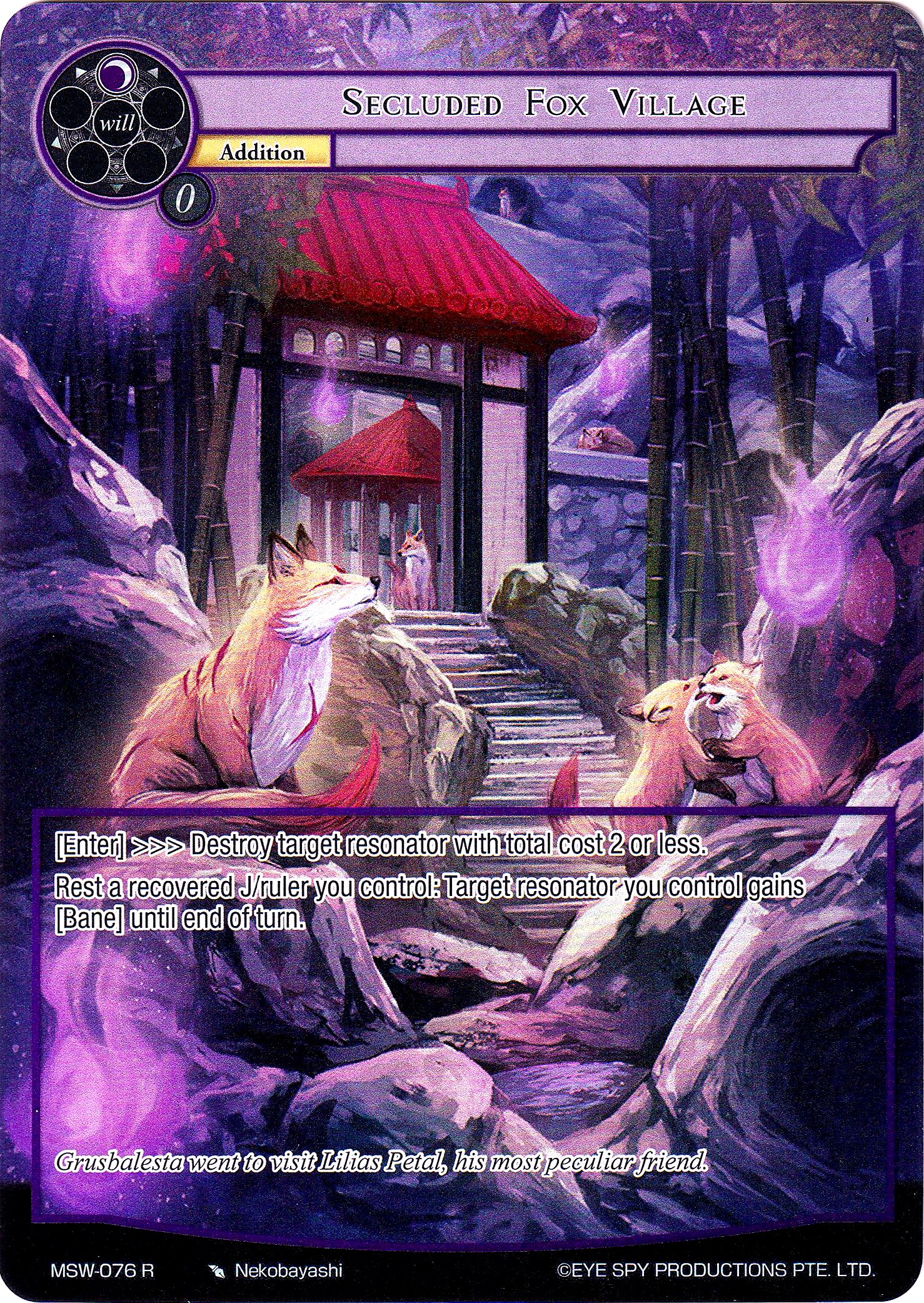 Secluded Fox Village (Full Art) - The Magic Stone War - Zero - Force of Will