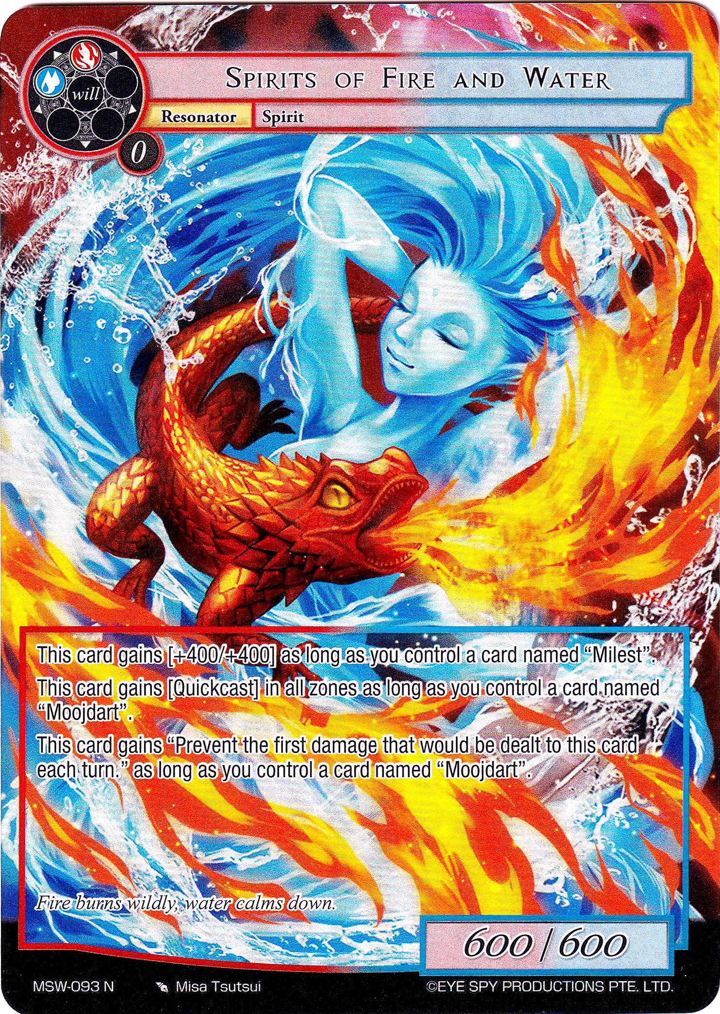 Spirits of Fire and Water (Full Art) - The Magic Stone War - Zero ...