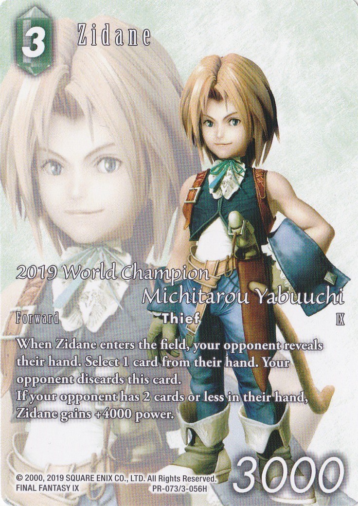 Zidane (2019 World Champion) - FF: Promo Cards - Final Fantasy TCG