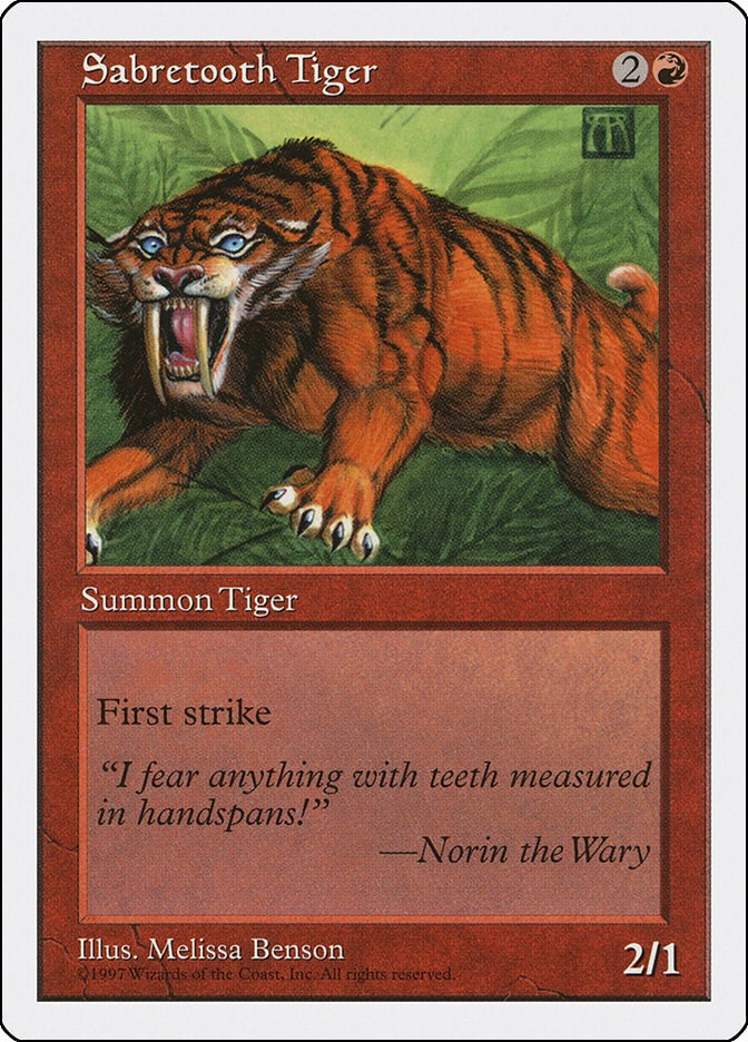 Sabretooth Tiger - Fifth Edition - Magic: The Gathering