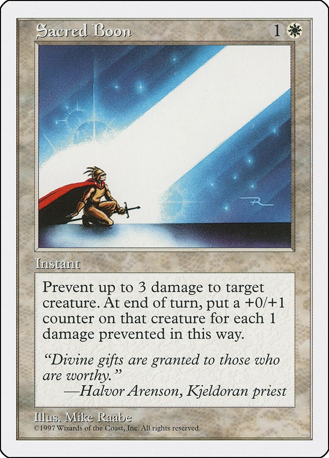 Sacred Boon - Fifth Edition - Magic: The Gathering