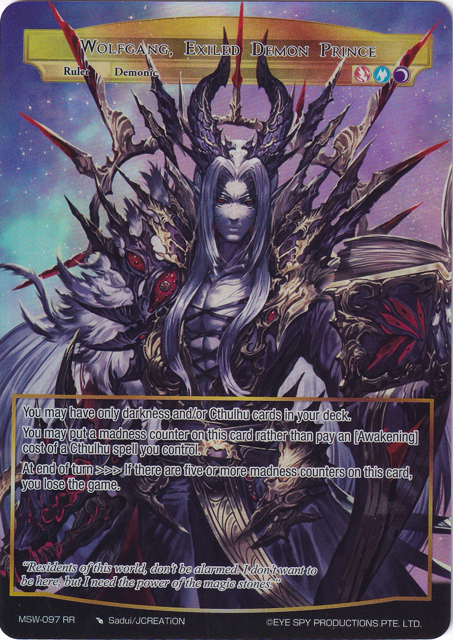 Wolfgang, Exiled Demon Prince (Full Art) - The Magic Stone War - Zero ...
