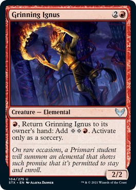 Grinning Ignus - Strixhaven: School of Mages - Magic: The Gathering