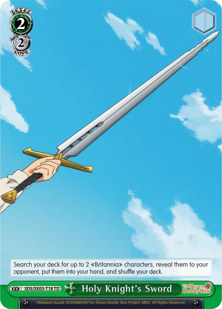 Holy Knight's Sword - The Seven Deadly Sins - Weiss Schwarz