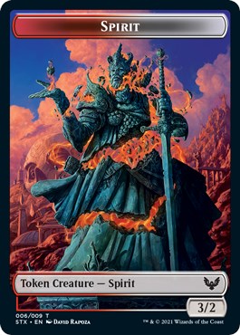 Spirit (6) // Avatar (1) Double-sided Token - Strixhaven: School of ...