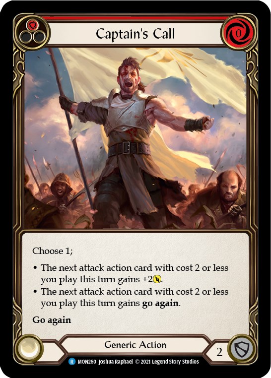 Captain's Call (Red) - Monarch - Flesh and Blood TCG