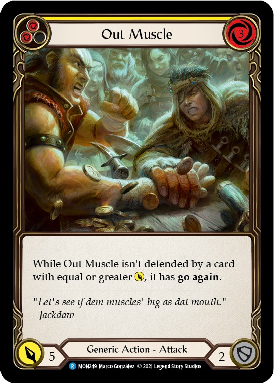 Out Muscle (Yellow) - Monarch - Flesh and Blood TCG
