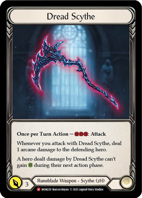 Dread Scythe - Monarch - Flesh and Blood TCG