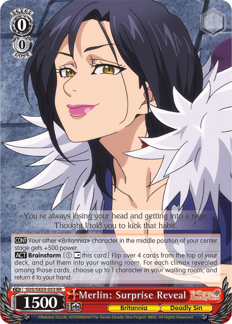 Merlin: Surprise Reveal - The Seven Deadly Sins - Weiss Schwarz