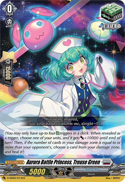 Aurora Battle Princess, Treuse Green - D-SD05: Tomari Seto -Aurora Valkyrie- - Cardfight Vanguard