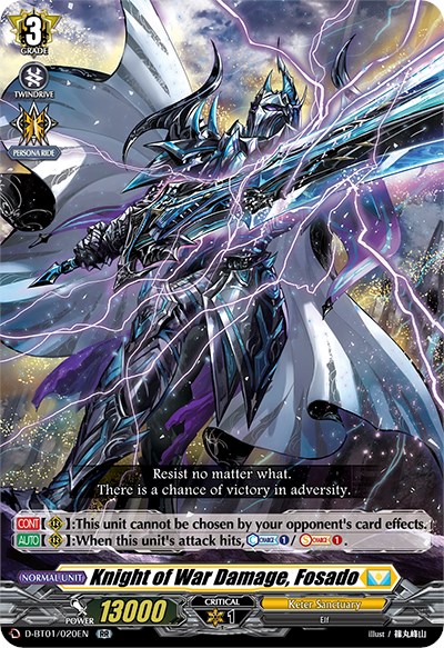 Knight of War Damage, Fosado - Genesis of the Five Greats - Cardfight ...
