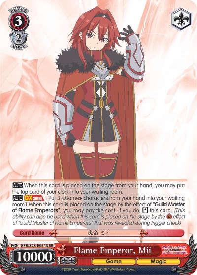 Flame Emperor, Mii (SR) - BOFURI: I Don't Want to Get Hurt, so I'll Max ...