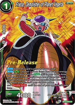 Frieza, Demolisher of Planet Vegeta - Supreme Rivalry Pre-Release Cards ...