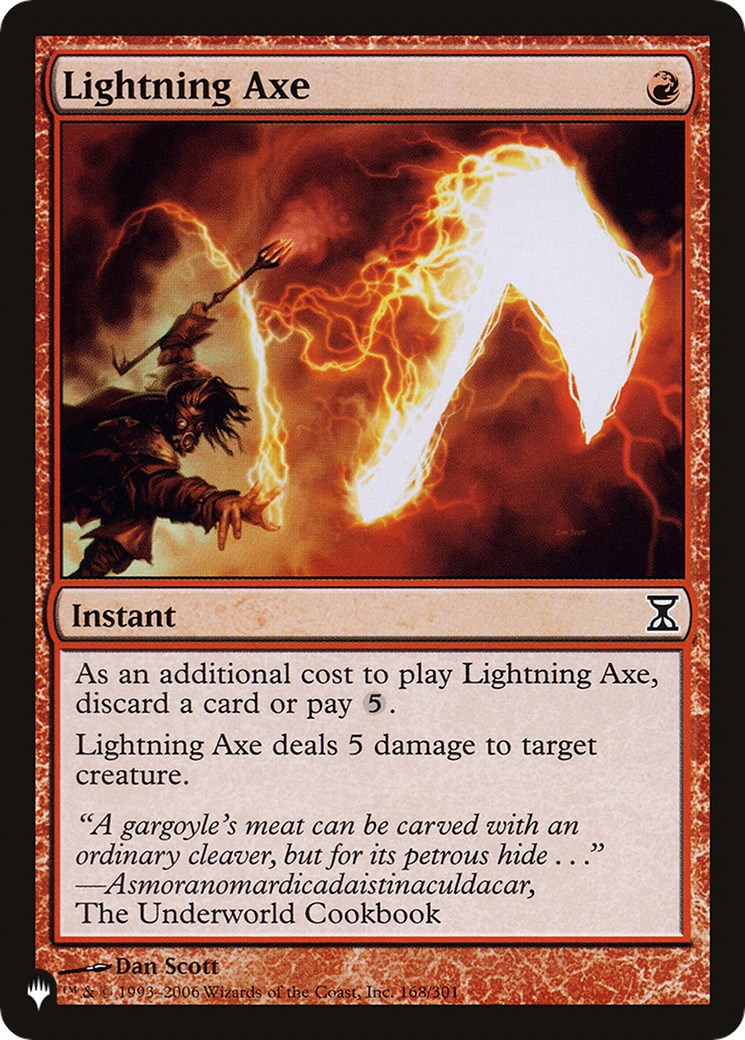 Lightning Axe - The List Reprints - Magic: The Gathering