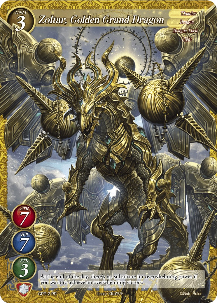 Zoltar, Golden Grand Dragon - Gate Ruler Promo Cards - Gate Ruler