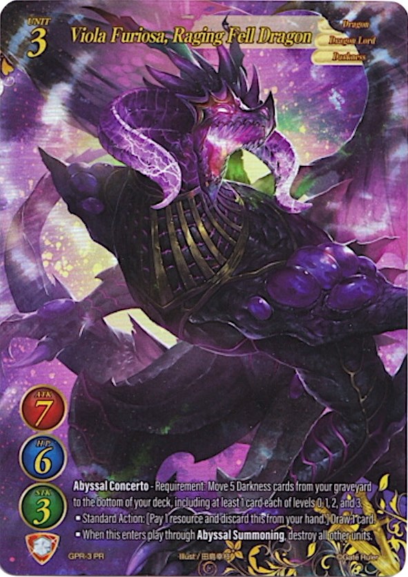 Viola Furiosa, Raging Fell Dragon - Gate Ruler Promo Cards - Gate Ruler