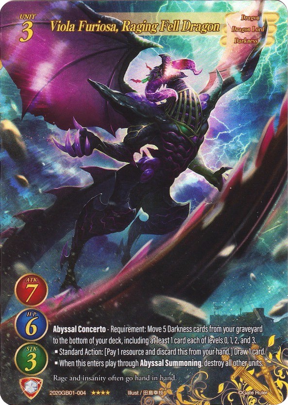 Viola Furiosa, Raging Fell Dragon (Full Art) - Dawn of the Multiverse ...