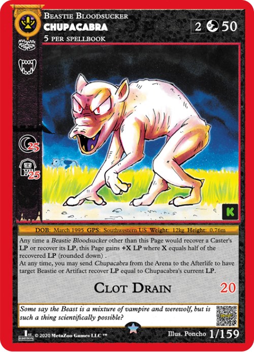 Chupacabra - Cryptid Nation: Kickstarter Edition - MetaZoo