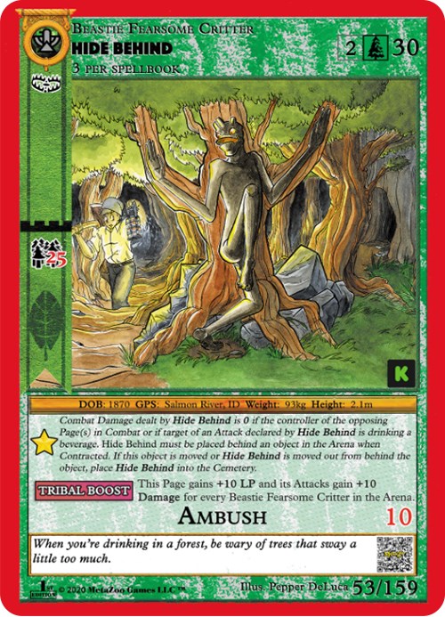 Hide Behind - Cryptid Nation: Kickstarter Edition - MetaZoo