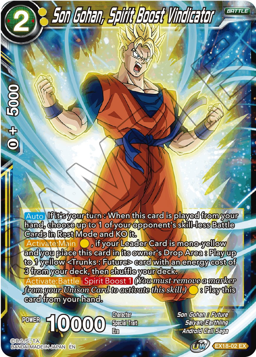 Son Gohan, Spirit Boost Vindicator - Expansion Deck Box Set 18 ...