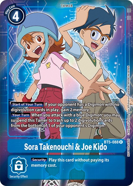 Sora Takenouchi & Joe Kido (Box Topper) - Battle of Omni - Digimon Card ...