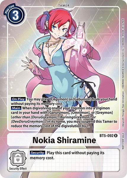 Nokia Shiramine (Box Topper) - Battle of Omni - Digimon Card Game