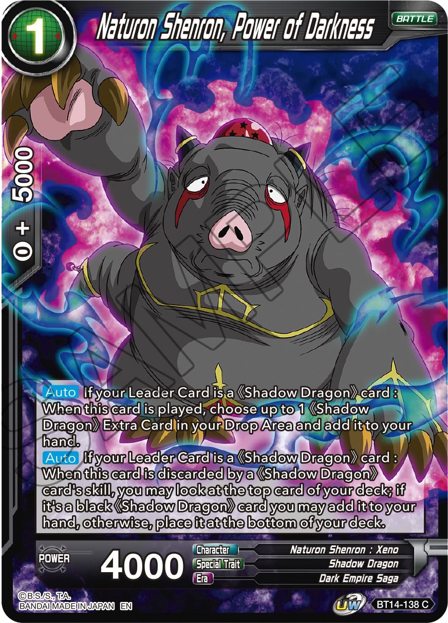 Naturon Shenron, Power of Darkness - Cross Spirits - Dragon Ball Super ...