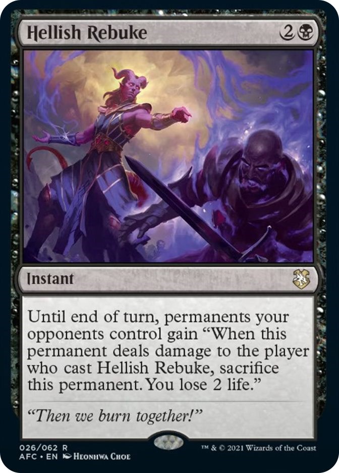 Hellish Rebuke - Commander: Adventures in the Forgotten Realms - Magic ...