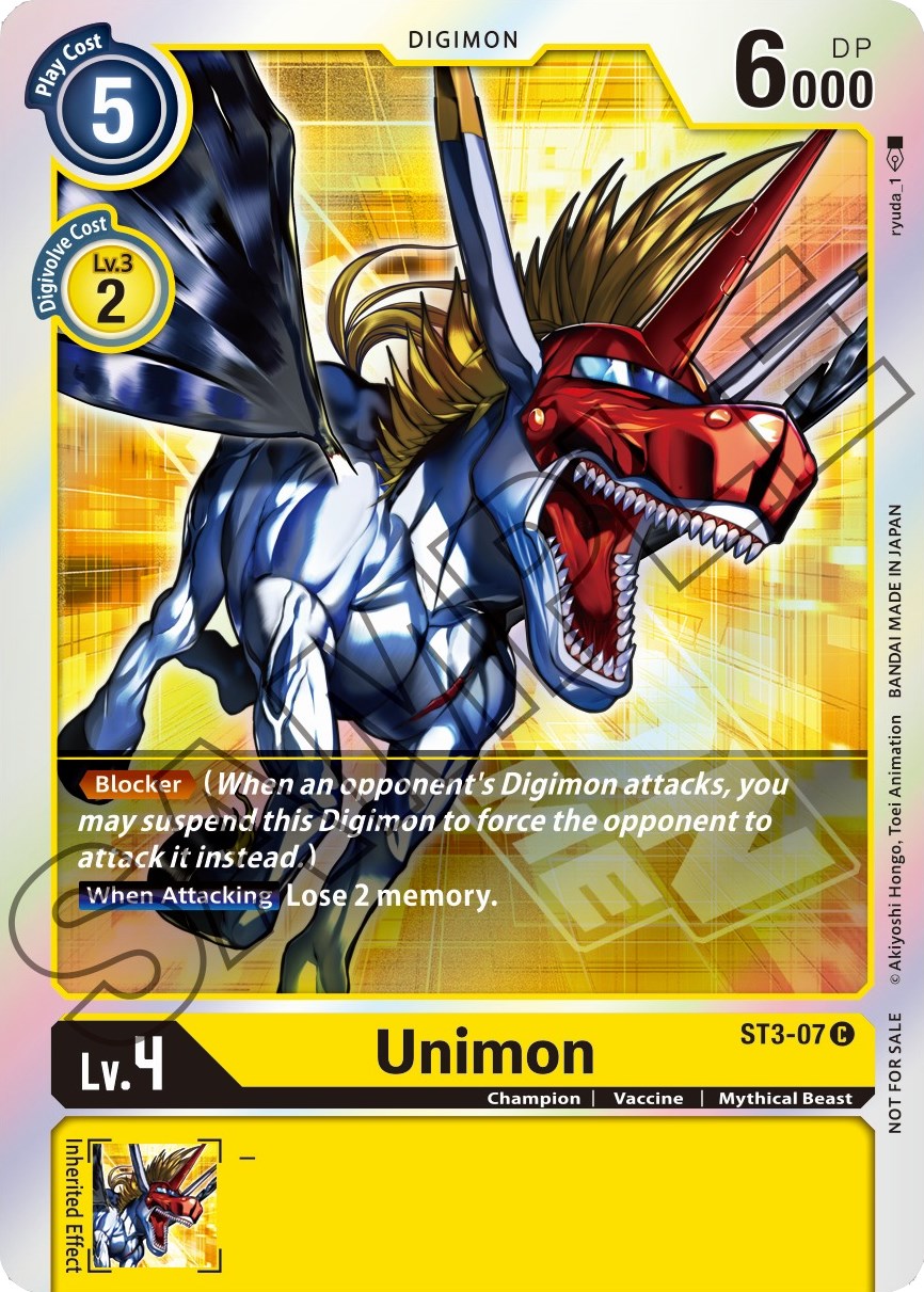 Unimon - ST3-07 (Event Pack 1) - Starter Deck 03: Heaven's Yellow ...
