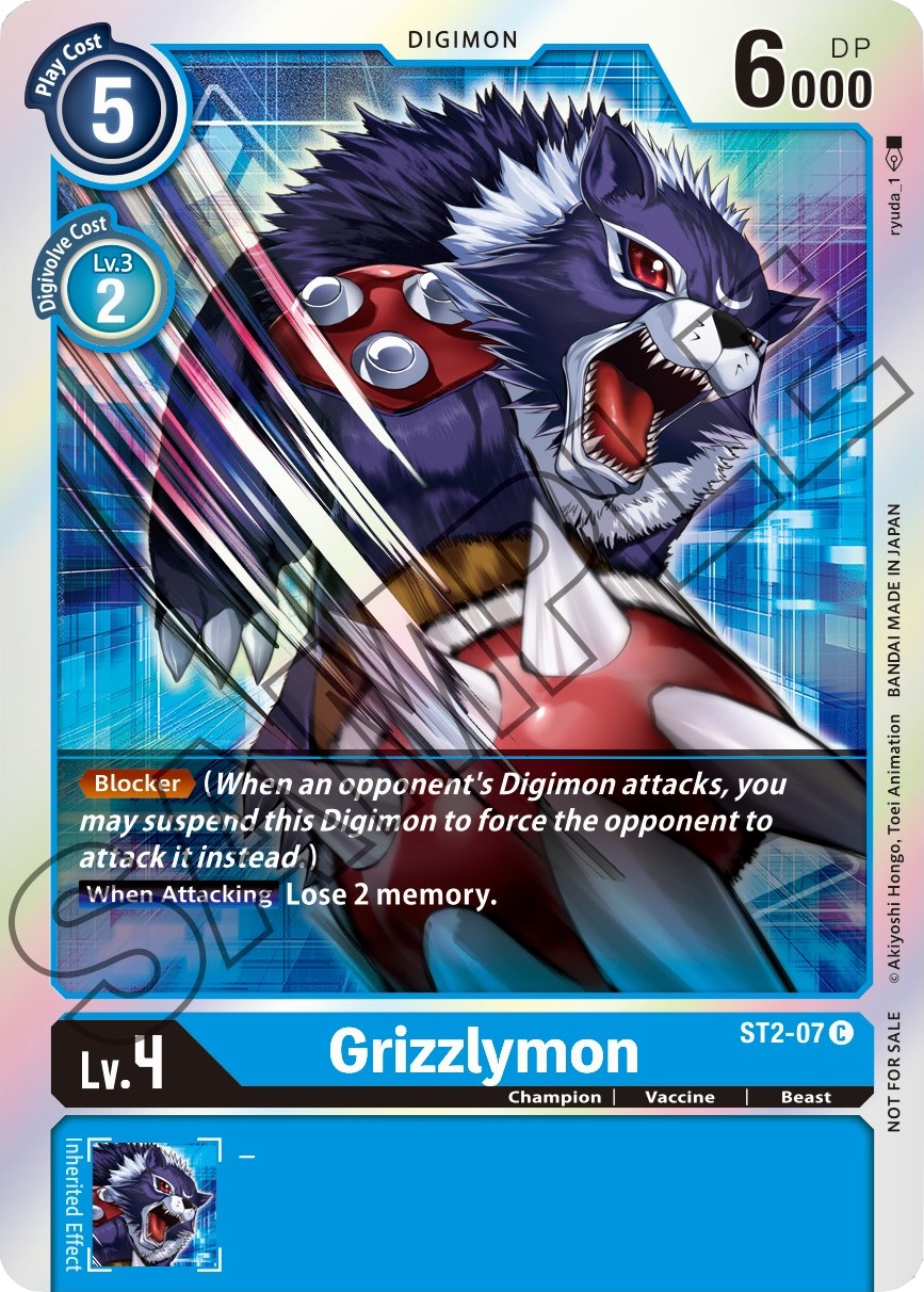 Grizzlymon - ST2-07 (Event Pack 1) - Starter Deck 02: Cocytus Blue - Digimon Card Game
