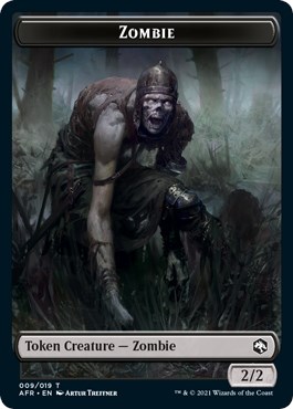 Zombie Token - Adventures in the Forgotten Realms - Magic: The Gathering