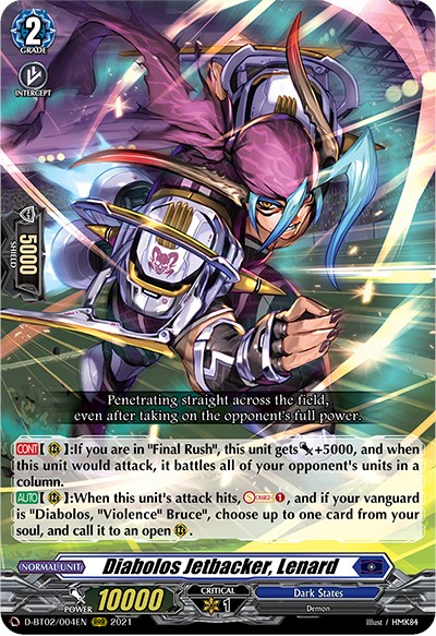 Diabolos Jetbacker, Lenard - A Brush with the Legends - Cardfight Vanguard