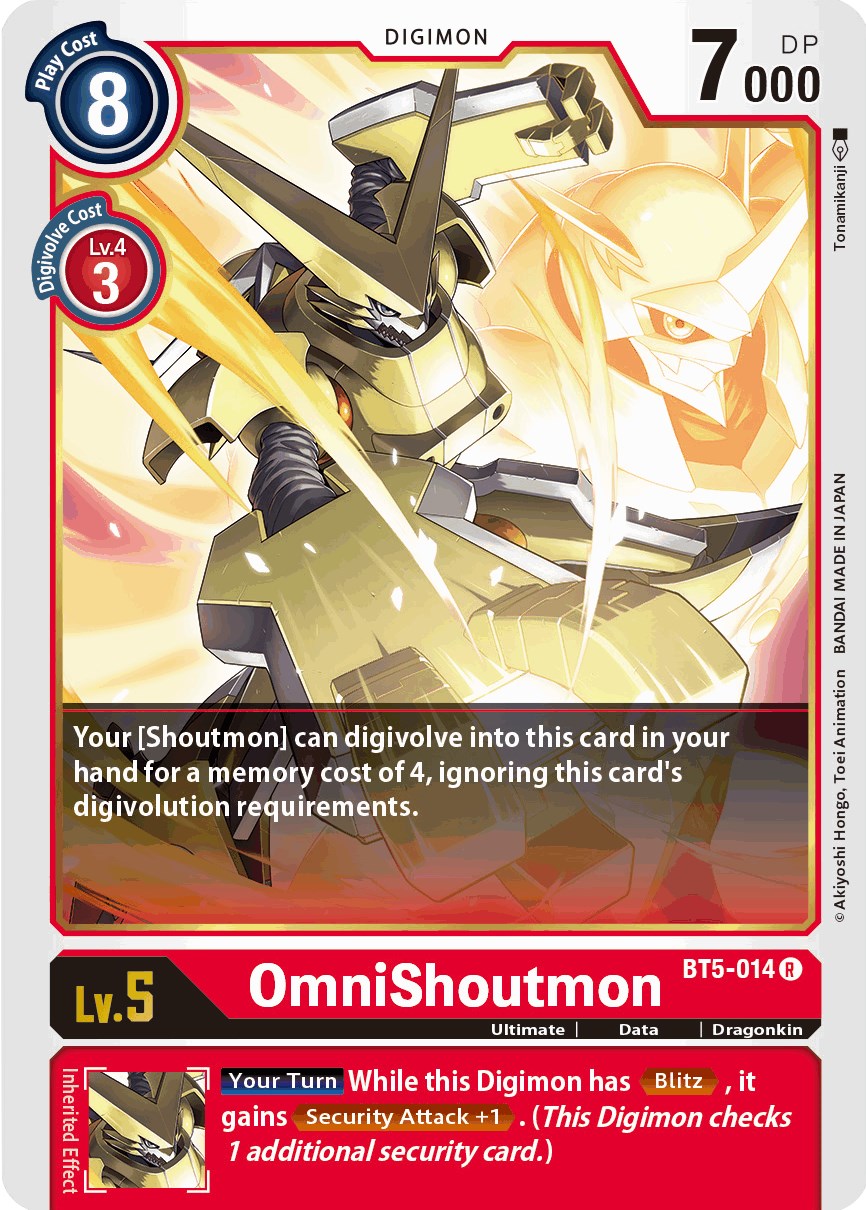 OmniShoutmon - Battle of Omni - Digimon Card Game