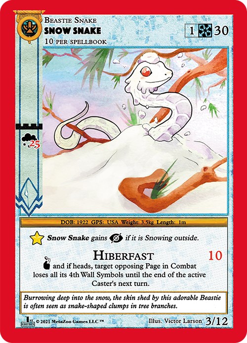 Snow Snake - Cryptid Nation: First Edition Release Event Deck - MetaZoo