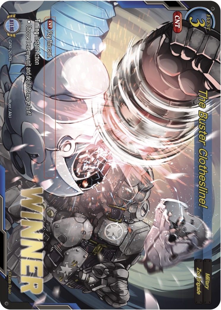 The Buster Clothesline! (Winner Stamped) - Gate Ruler Promo Cards ...