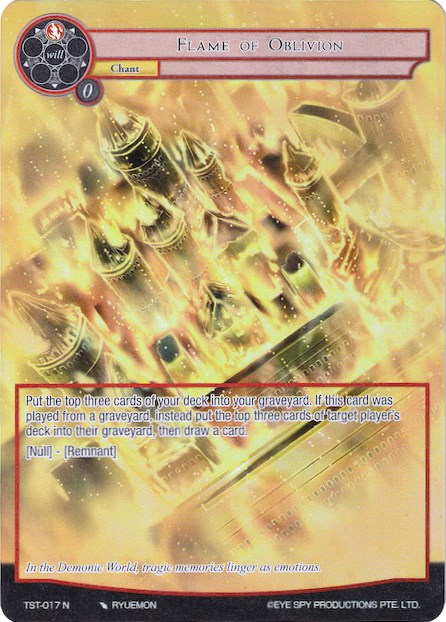 Flame of Oblivion (Full Art) - The Seventh - Force of Will