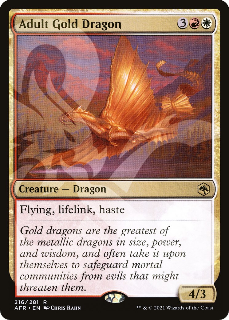 Adult Gold Dragon - AFR Ampersand Promos - Magic: The Gathering