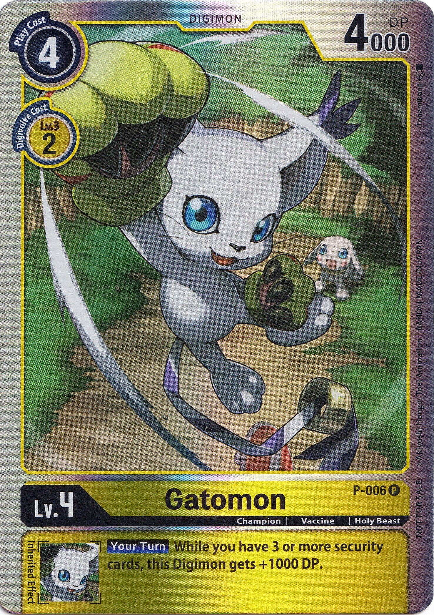 Gatomon - P-006 (Rainbow Foil) - Digimon Promotion Cards - Digimon Card ...