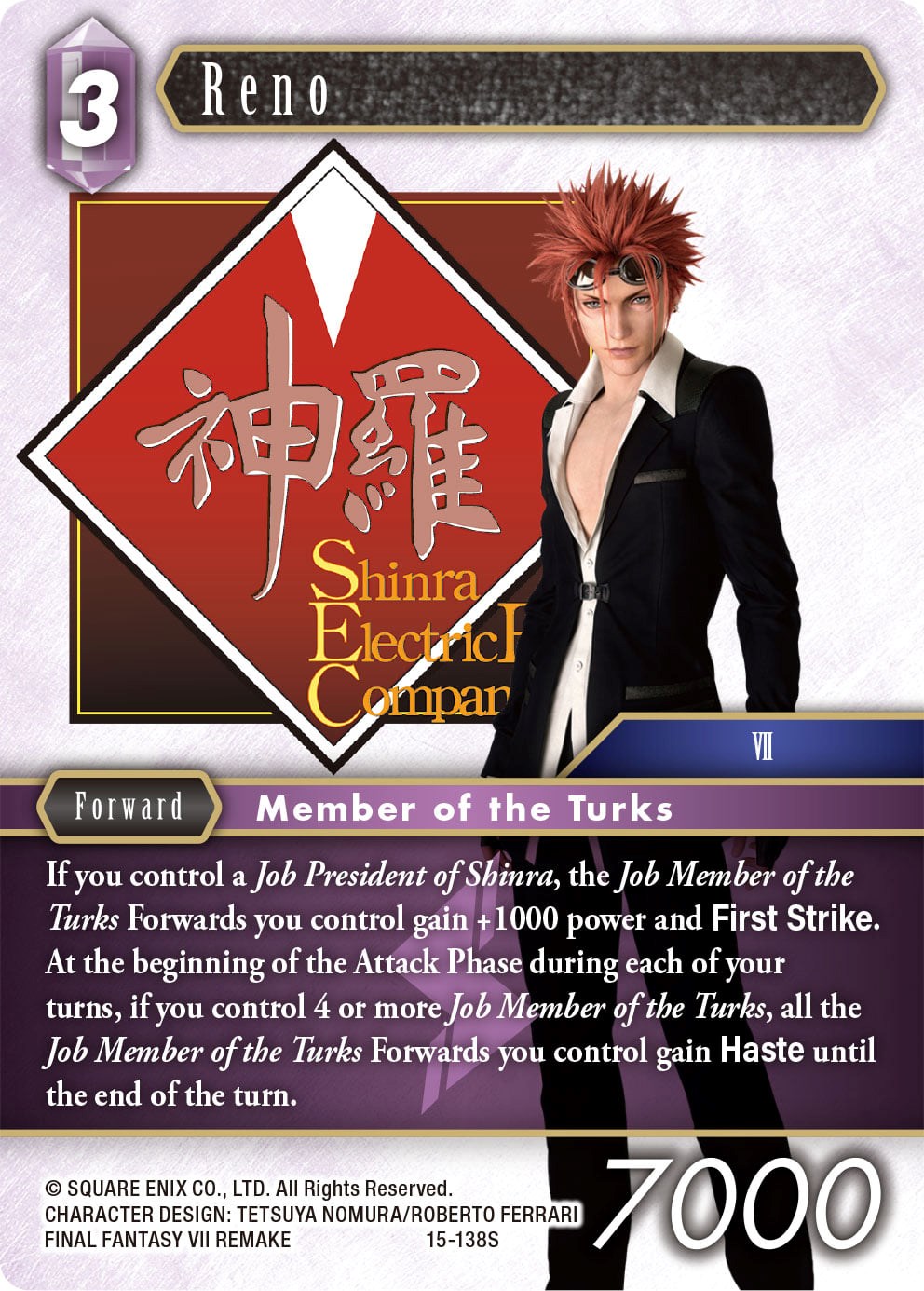 Reno - Crystal Dominion - Final Fantasy TCG
