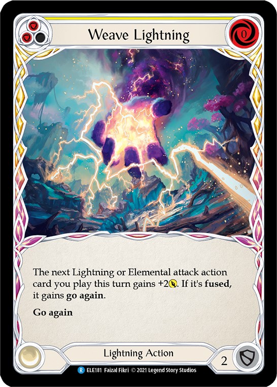Weave Lightning (Yellow) - Tales of Aria - Flesh and Blood TCG