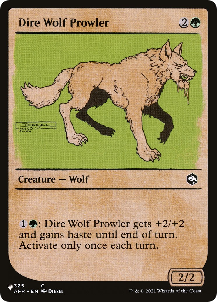 Dire Wolf Prowler (Showcase) - The List Reprints - Magic: The Gathering