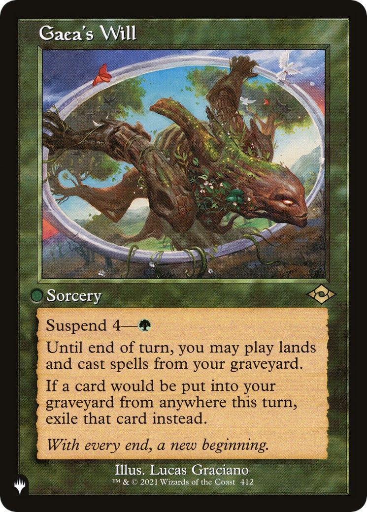Gaea's Will - The List Reprints - Magic: The Gathering