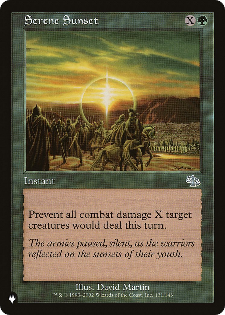 Serene Sunset - The List Reprints - Magic: The Gathering