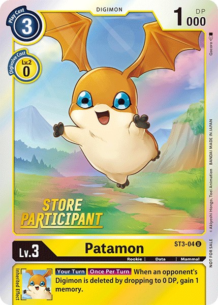 Patamon - ST3-04 (Store Participant) - Starter Deck 03: Heaven's Yellow ...