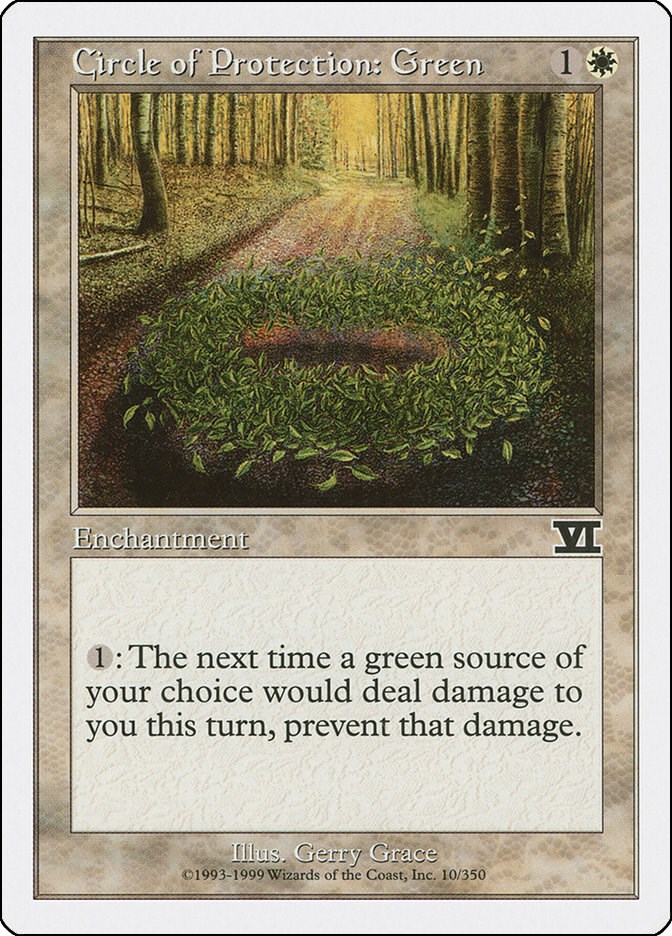 Circle of Protection: Green - Classic Sixth Edition - Magic: The Gathering
