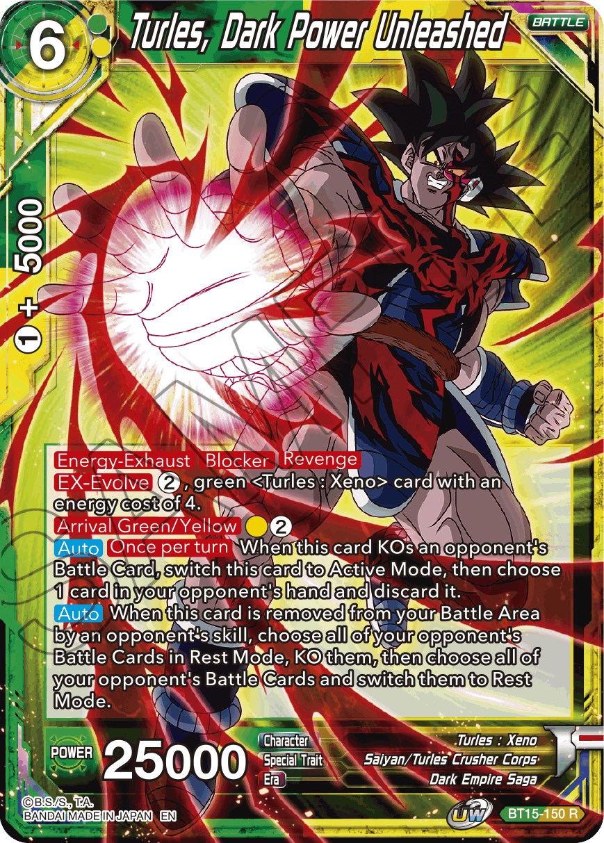 Turles, Dark Power Unleashed - Saiyan Showdown - Dragon Ball Super: Masters