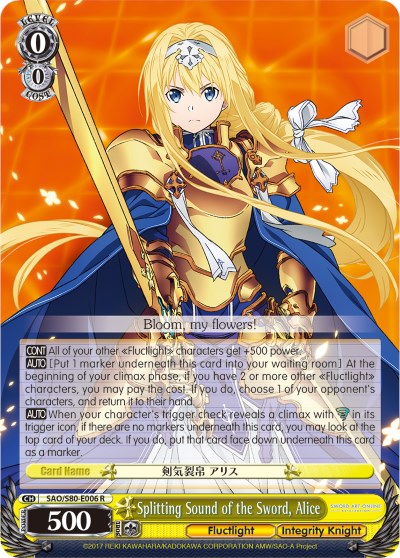 Splitting Sound of the Sword, Alice - Sword Art Online -Alicization ...