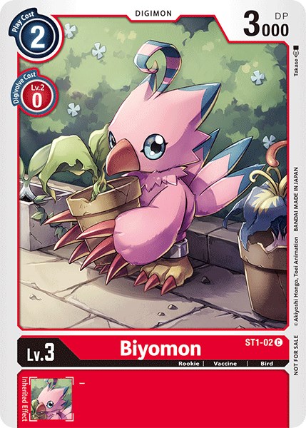 Biyomon (Official Tournament Pack Vol.3) - Starter Deck 01: Gaia Red ...